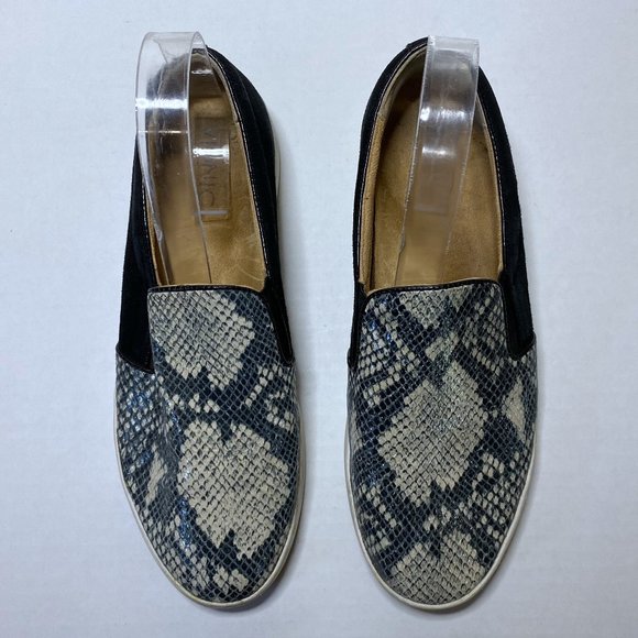 Vionic | Shoes | Vionic Womens Size 9 Midi Black Snakeskin Slip On ...